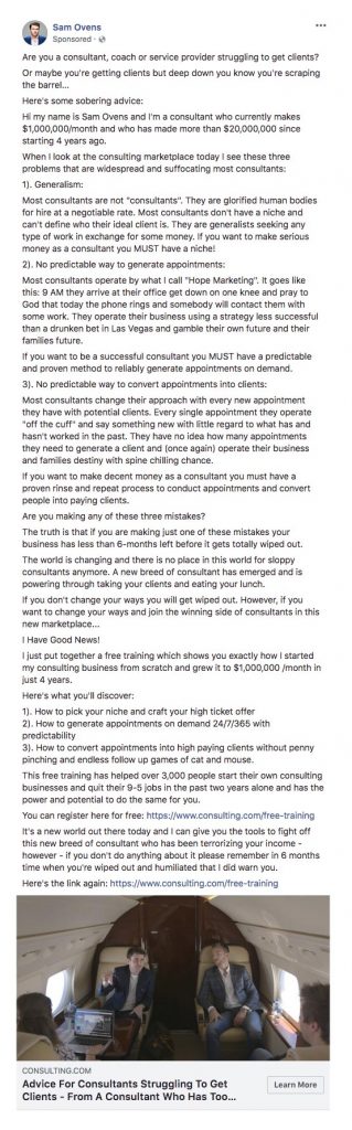 Sam Ovens: Blueprints for a $20M webinar funnel
