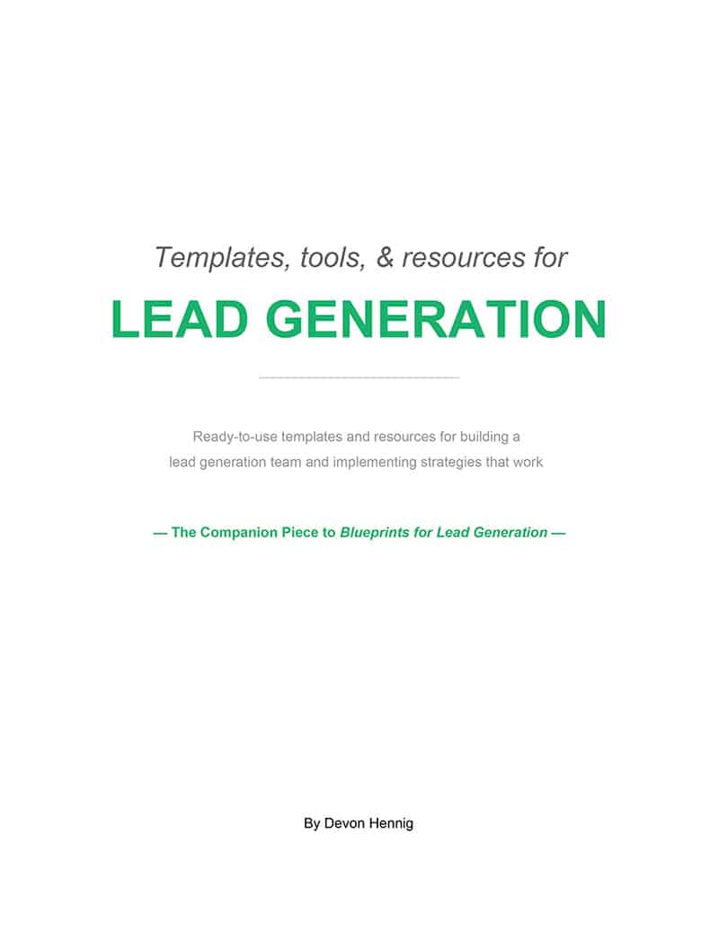 Lead Generation Resources: Templates, Tools, & Checklists
